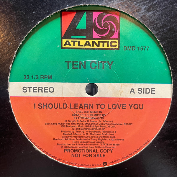 Ten City ‎– I Should Learn To Love You – Sixth Garden Records
