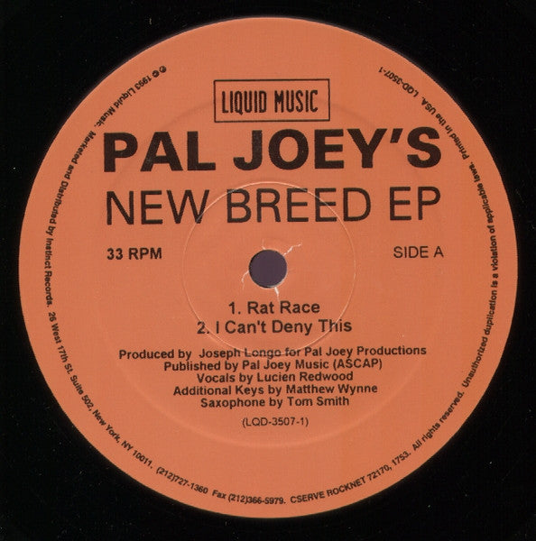Pal Joey – New Breed EP – Sixth Garden Records